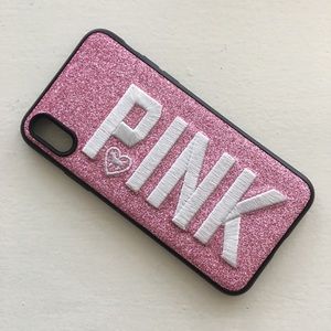 PINK Victoria's Secret | Accessories | Vs Pink 3d Glitter Iphone X Pink ...